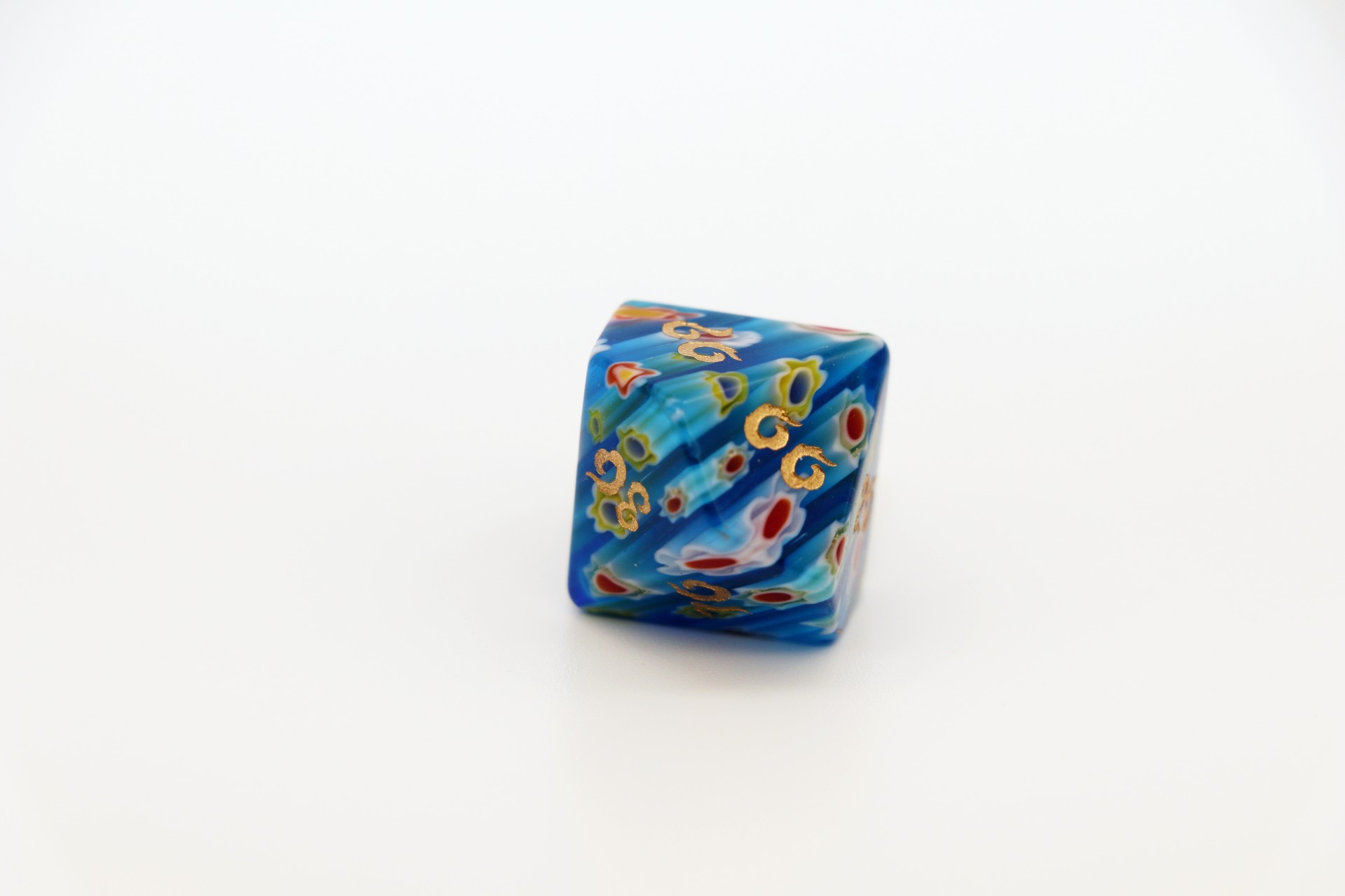 Blue Glass d10 (2) – Bookwyrm Games