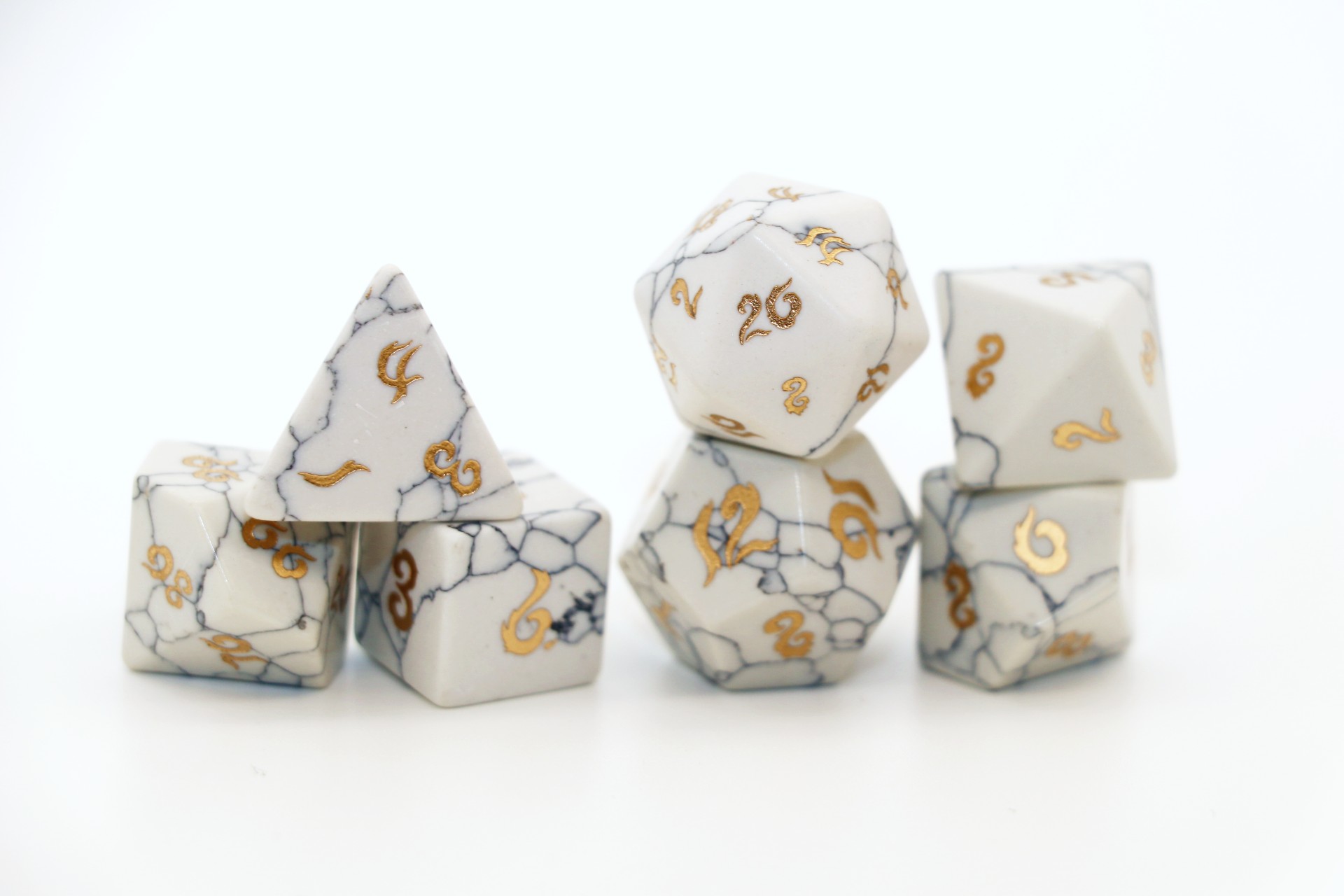 White Howlite Full Set – Bookwyrm Games